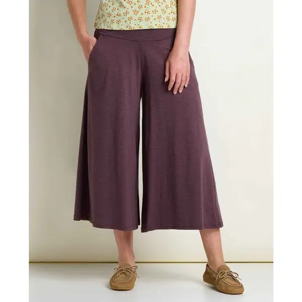TOAD & CO Chaka Culotte Wide Leg Cropped Pant - Raisin