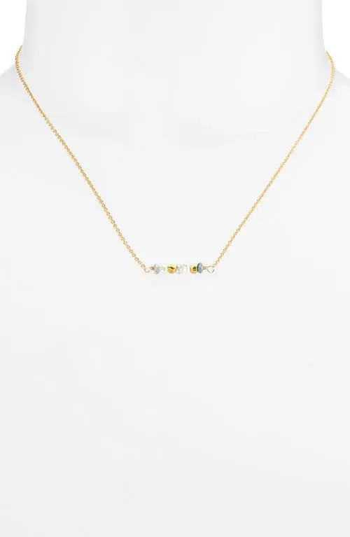 KIARA BY KI-ELE Luna Bar Freshwater Pearl And Moonstone Pendant Necklace