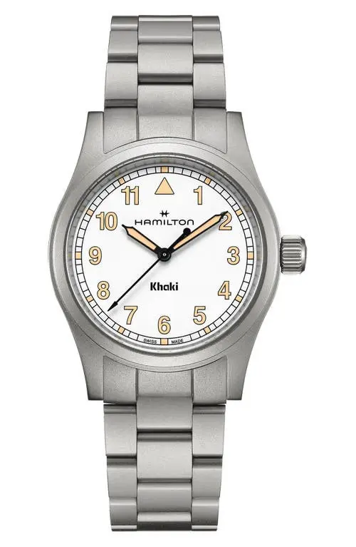 Hamilton Khaki Field Bracelet Watch - White