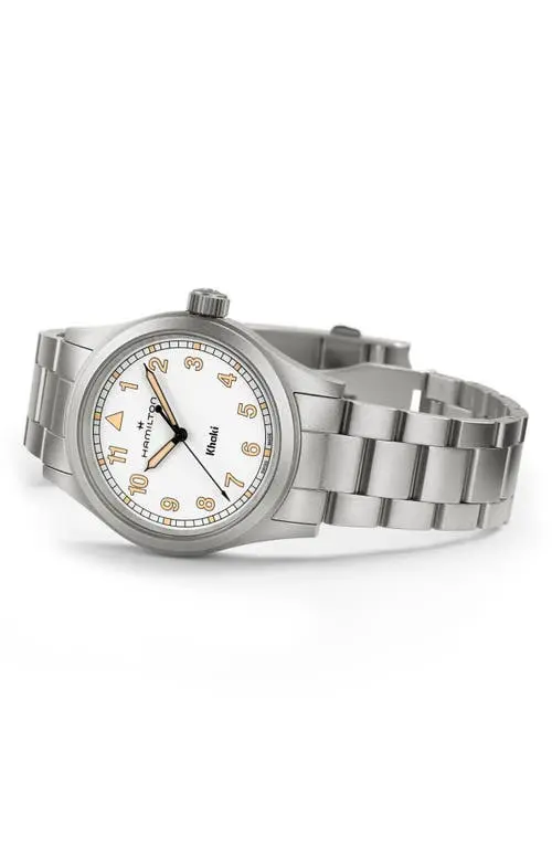 Hamilton Khaki Field Bracelet Watch - White