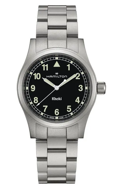 Hamilton Khaki Field Bracelet Watch - Black