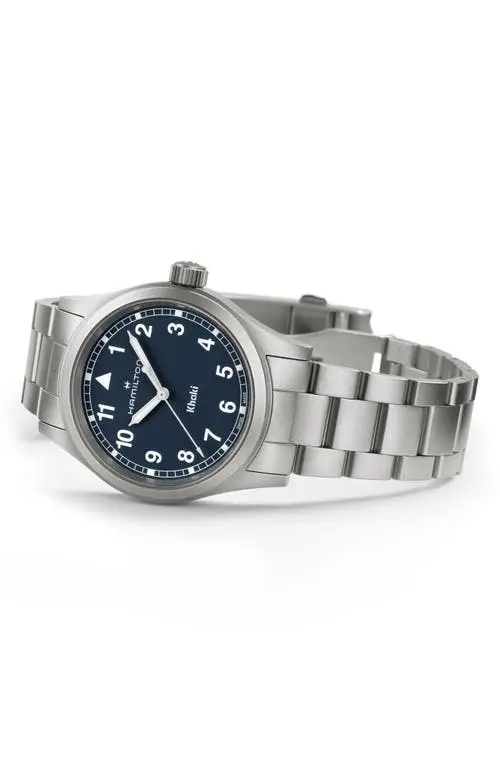 Hamilton Khaki Field Bracelet Watch - Blue