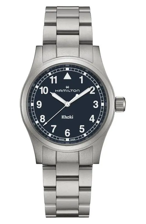 Hamilton Khaki Field Bracelet Watch - Blue
