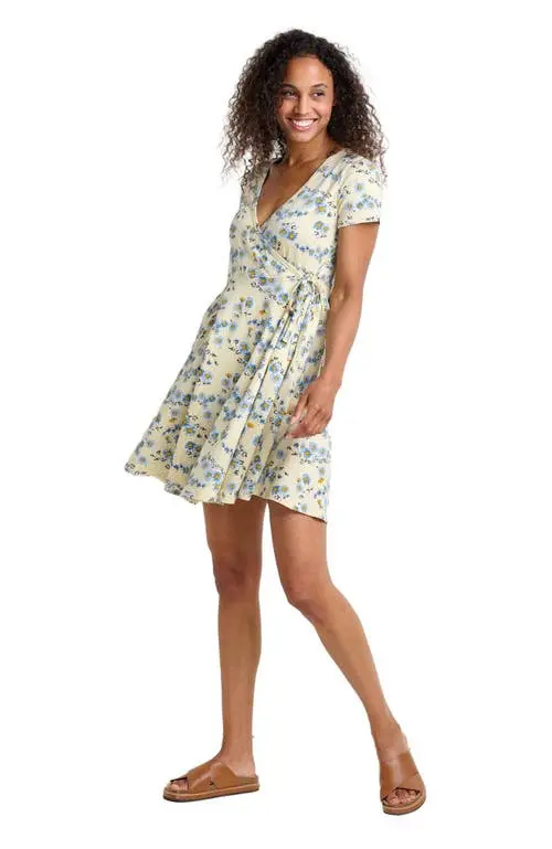 TOAD & CO Freesia Wrap Short Sleeve Dress - Barley Daisy Print