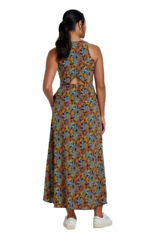 TOAD & CO Sunkissed Maxi Dress - Black Floral Dot Print