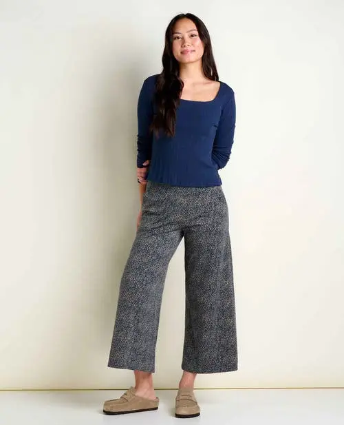 TOAD & CO Chaka Wide Leg Crop Pant - Ink Print