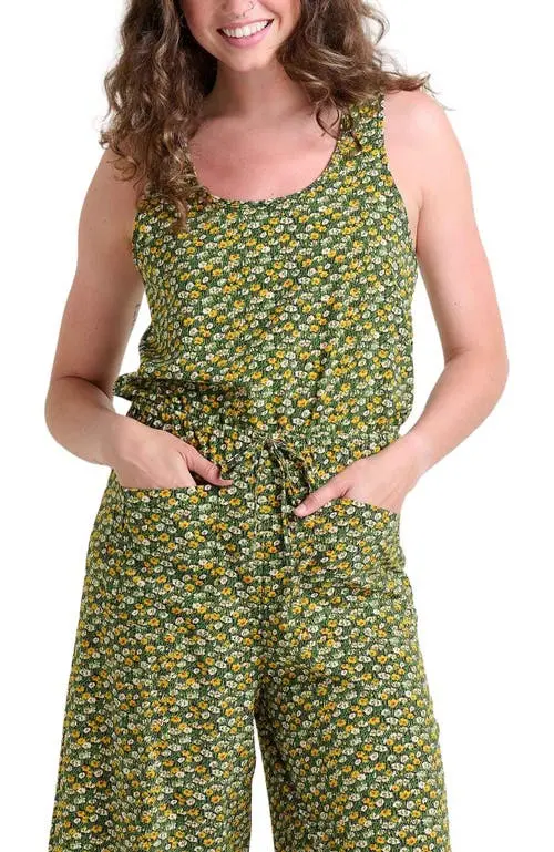 TOAD & CO Sunkissed Livvy Sleeveless Jumpsuit - Treetop Grass Print