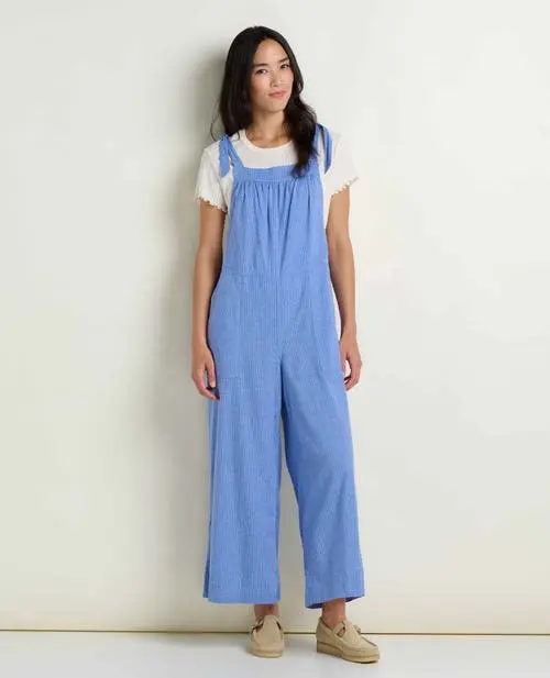 TOAD & CO Taj Hemp Overall - Blue Jay Railroad Stripe