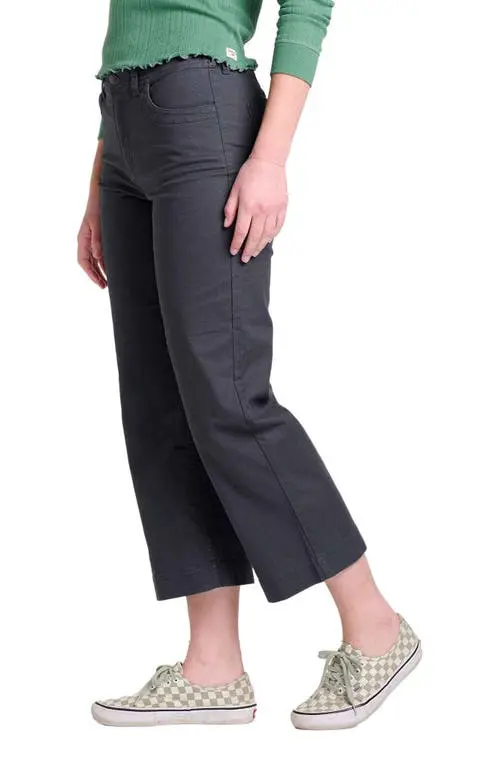 TOAD & CO Earthworks Wide Leg Cropped Pants - Soot