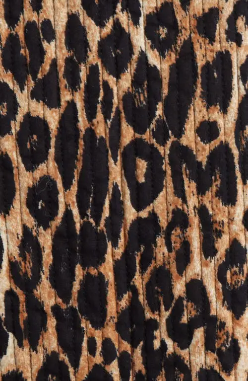 DAMSON MADDER Tilly Leopard Print Organic Cotton Quilted Vest