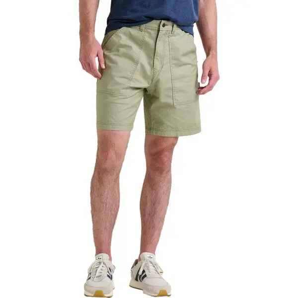 TOAD & CO Straight Fit Herringbone Weave Shorts - Yucca