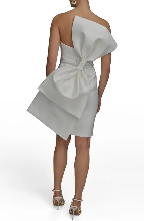 Donna Karan New York Strapless Bow Back Mini Dress