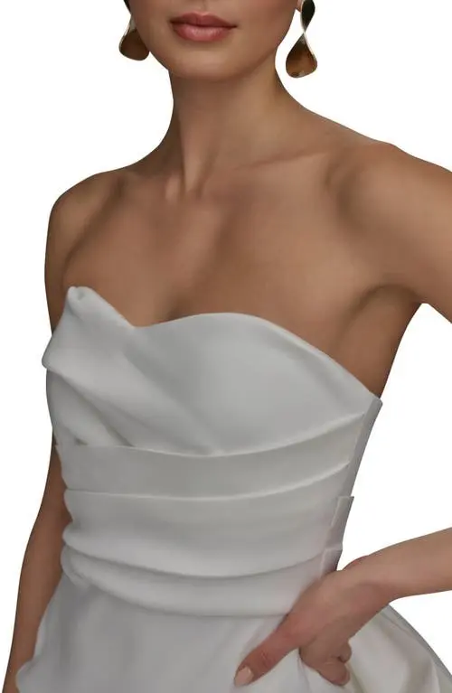 Donna Karan New York Strapless Bow Back Mini Dress
