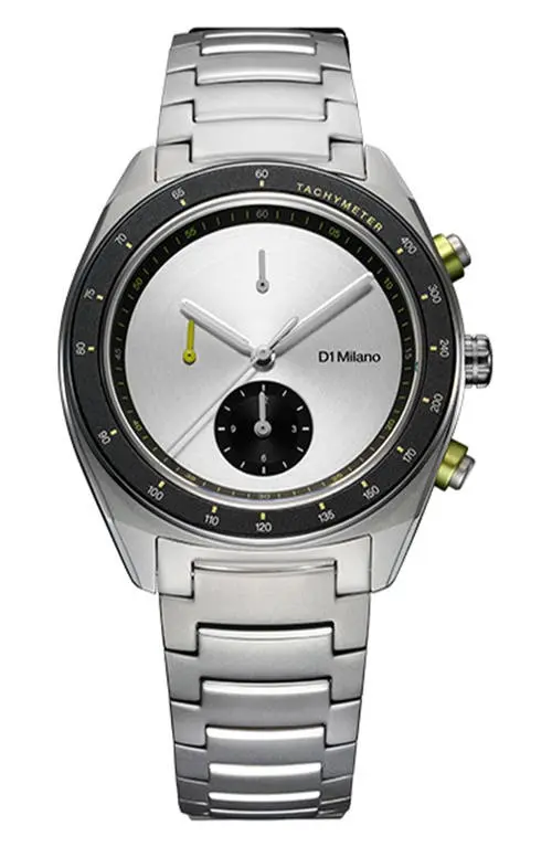 D1 MILANO Essential Chronograph Bracelet Watch - Silver
