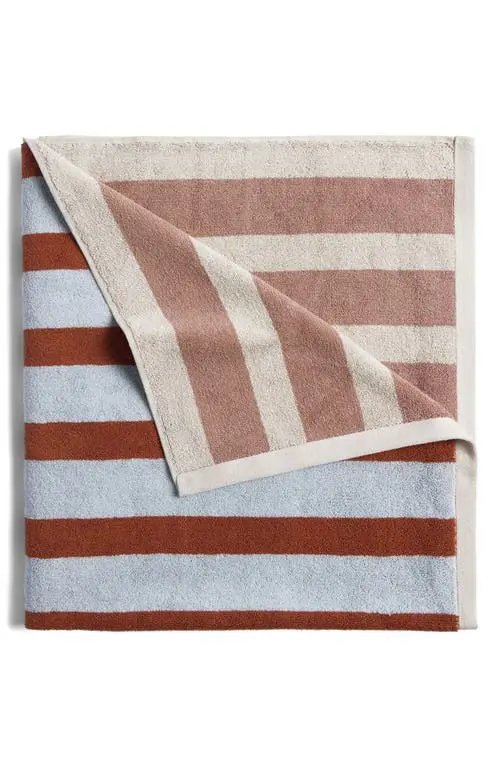 PARACHUTE Cabana Organic Cotton Beach Towel - Lagoon And Adobe