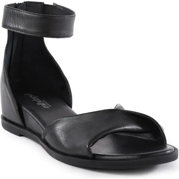 Seychelles Ankle Strap Wedge Sandals - Black