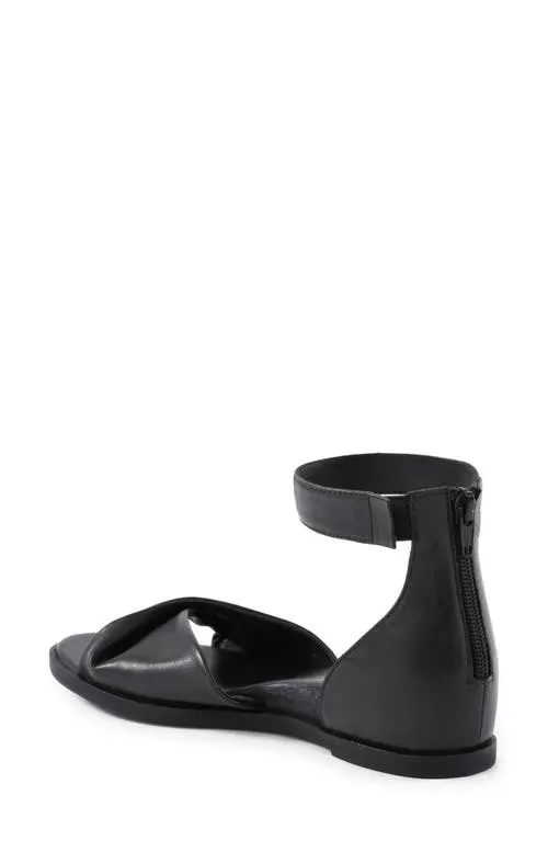 Seychelles Ankle Strap Wedge Sandals - Black