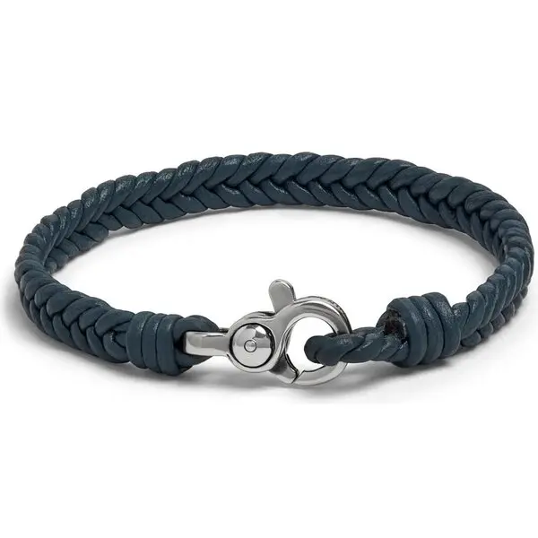 JONAS STUDIO Woven Leather Bracelet - Blue