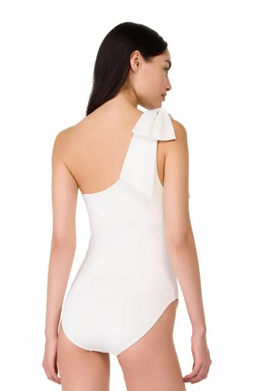Kate Spade New York Bow Tie One Shoulder One Piece Swimsuit