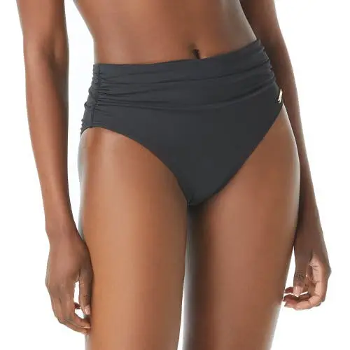 Vince Camuto Convertible High Waist Bikini Bottom - 001-black