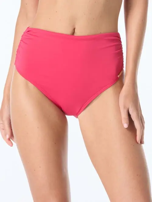 Vince Camuto Convertible High Waist Bikini Bottom - Geranium