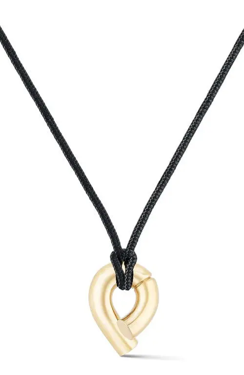 TABAYER Oera Pendant Cord Necklace - Yellow Gold
