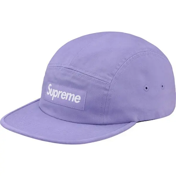 Supreme Washed Chino Twill Camp Cap - Light Purple