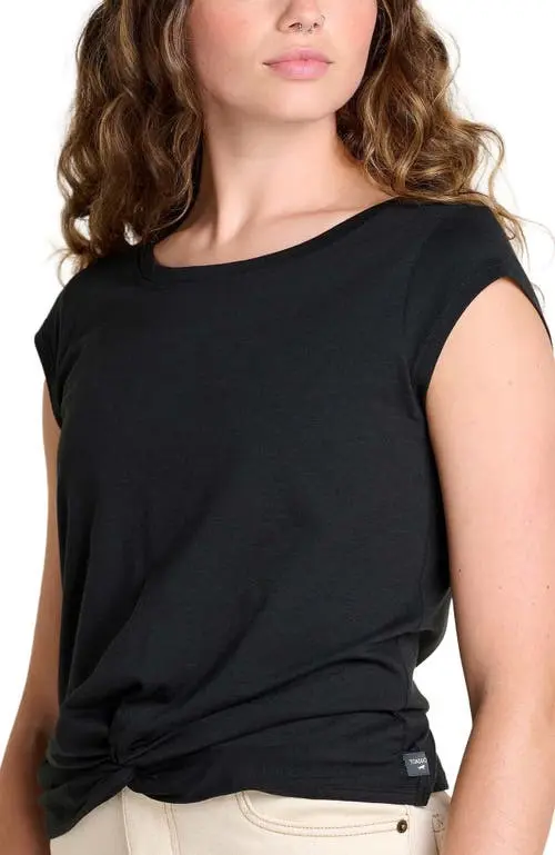 TOAD & CO Anza Twisted Front Tee - Black