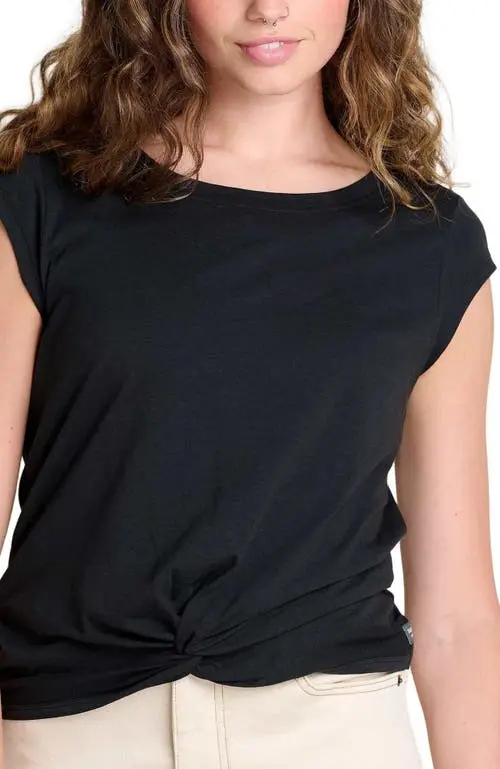 TOAD & CO Anza Twisted Front Tee - Black