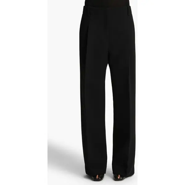 Khaite Lenton Pleated Straight Leg Trousers