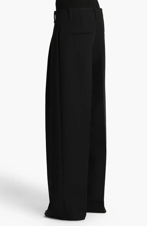 Khaite Lenton Pleated Straight Leg Trousers