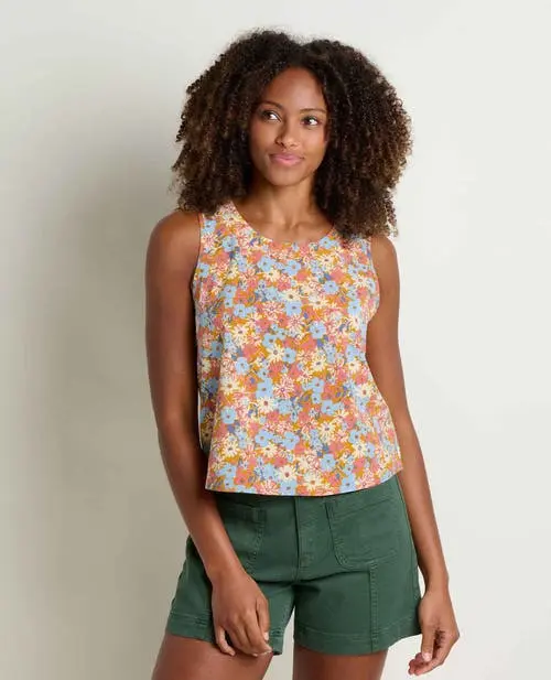 TOAD & CO Sunkissed Button Back Tank - Sunset Print