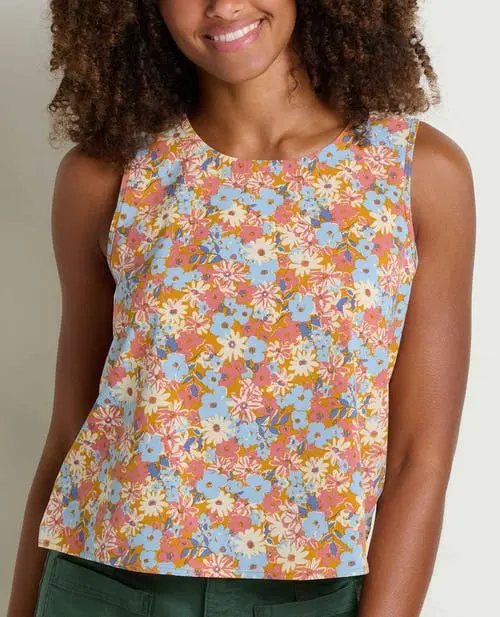 TOAD & CO Sunkissed Button Back Tank - Sunset Print