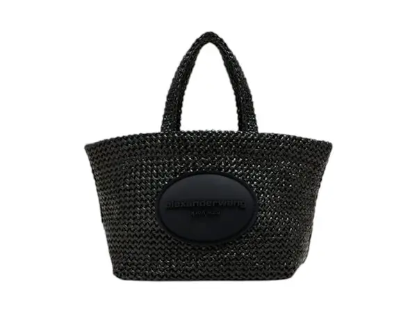 Alexander Wang Punch Small Raffia Tote - Black