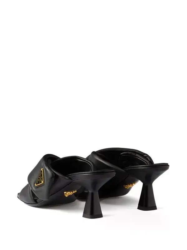 Prada 65mm Padded Sandals - Black