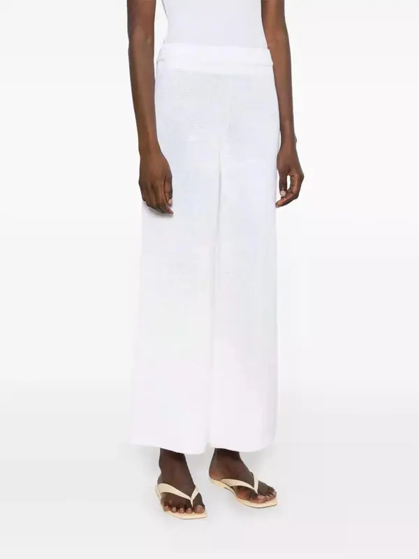 Iris Von Arnim Knitted Trousers - White