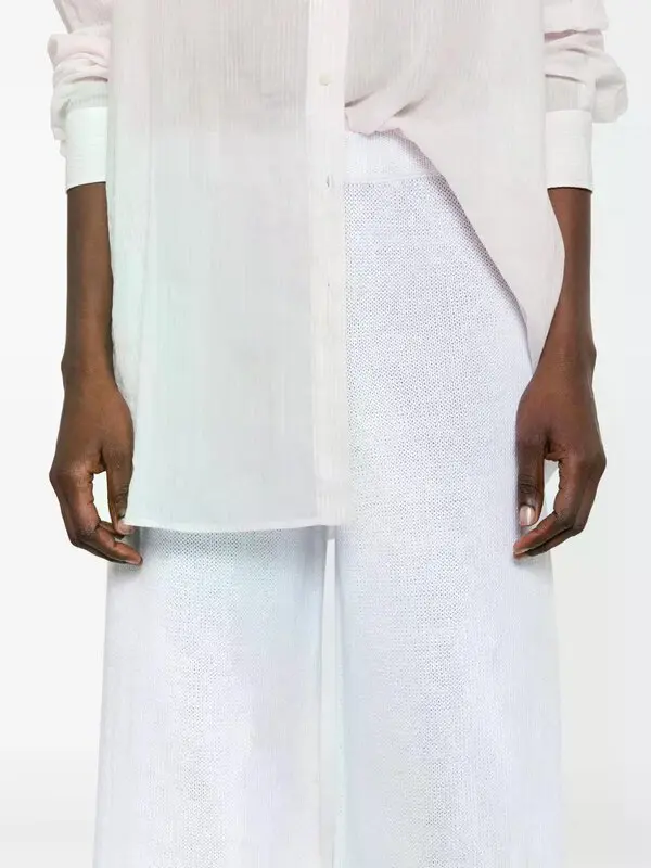 Iris Von Arnim Knitted Trousers - White