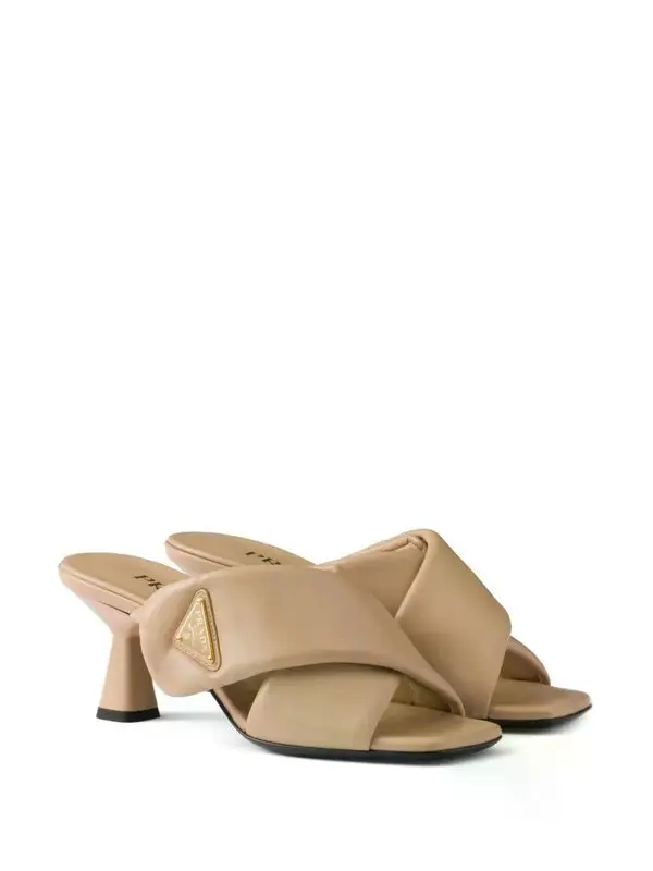 Prada 65mm Padded Sandals - Neutrals