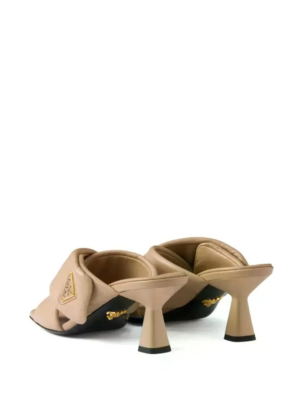 Prada 65mm Padded Sandals - Neutrals