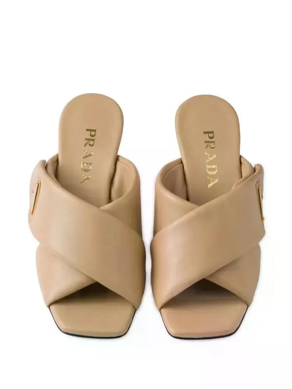 Prada 65mm Padded Sandals - Neutrals