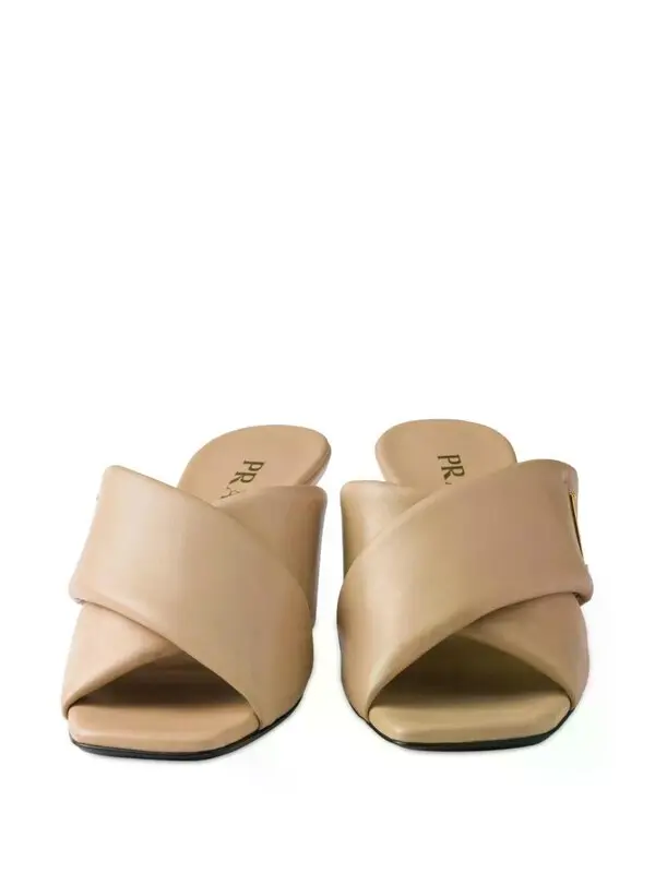 Prada 65mm Padded Sandals - Neutrals