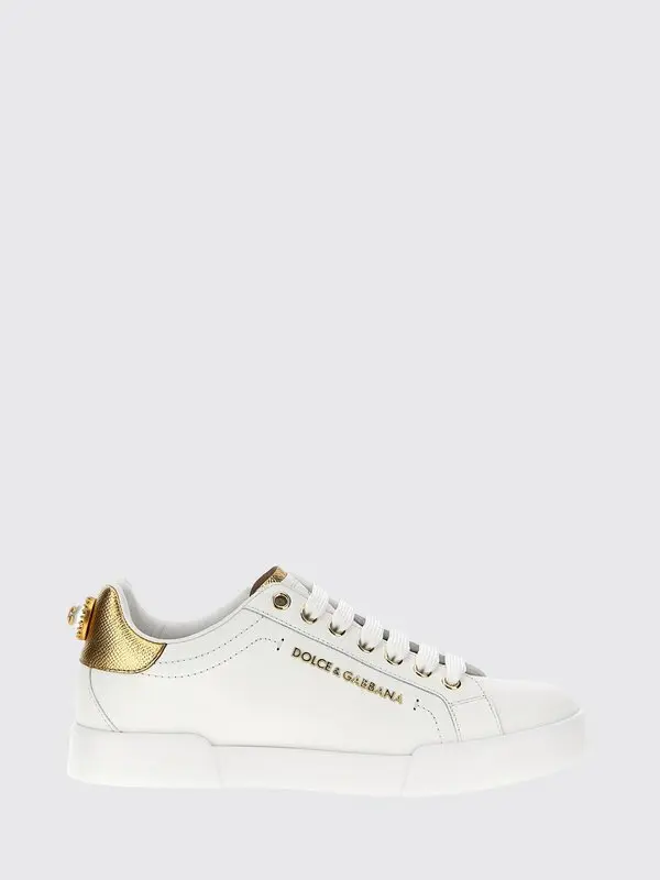 Dolce & Gabbana Low Top Lace-up Sneakers - Gold
