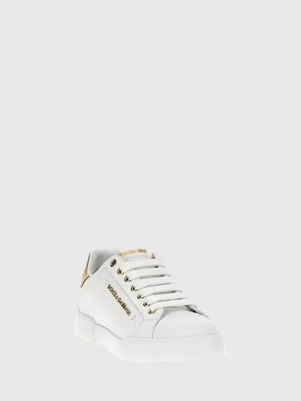 Dolce & Gabbana Low Top Lace-up Sneakers - Gold