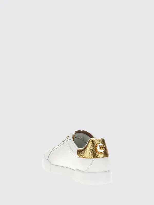Dolce & Gabbana Low Top Lace-up Sneakers - Gold