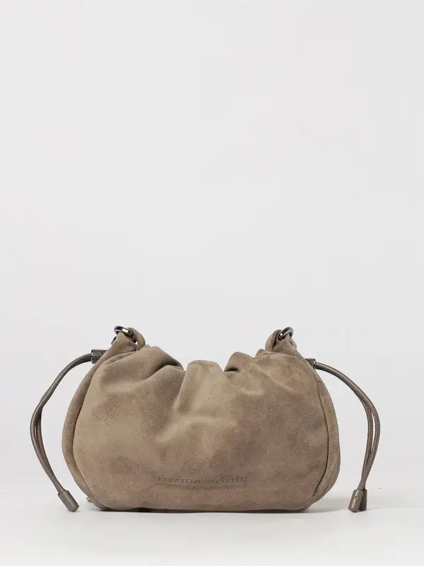 Brunello Cucinelli Drawstring Clutch - Brown