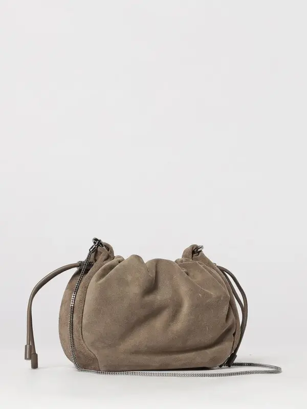 Brunello Cucinelli Drawstring Clutch - Brown