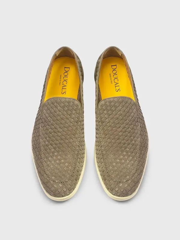 DOUCAL'S Woven Loafers - Dove Grey