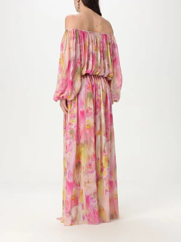 Blumarine Off-the-shoulder Floral Maxi Dress