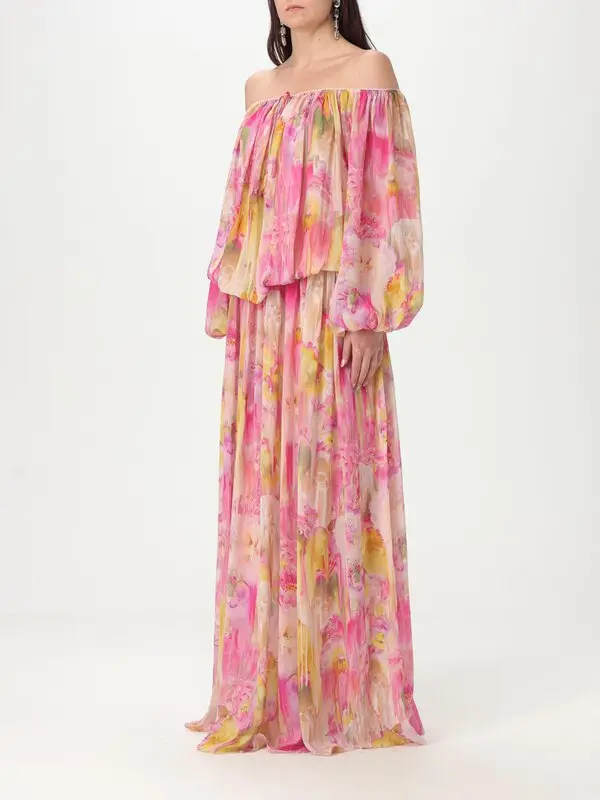 Blumarine Off-the-shoulder Floral Maxi Dress