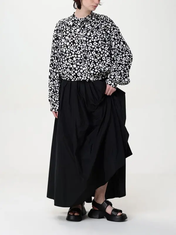Marni Floral Print Shirt With Tie Detail